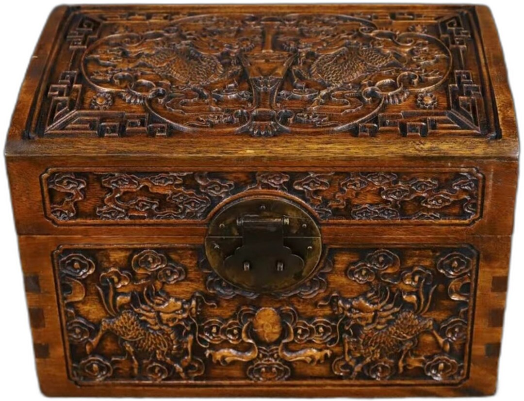 Chinese Antique Exquisite Rare Rosewood Full Fortune Box - Etsy