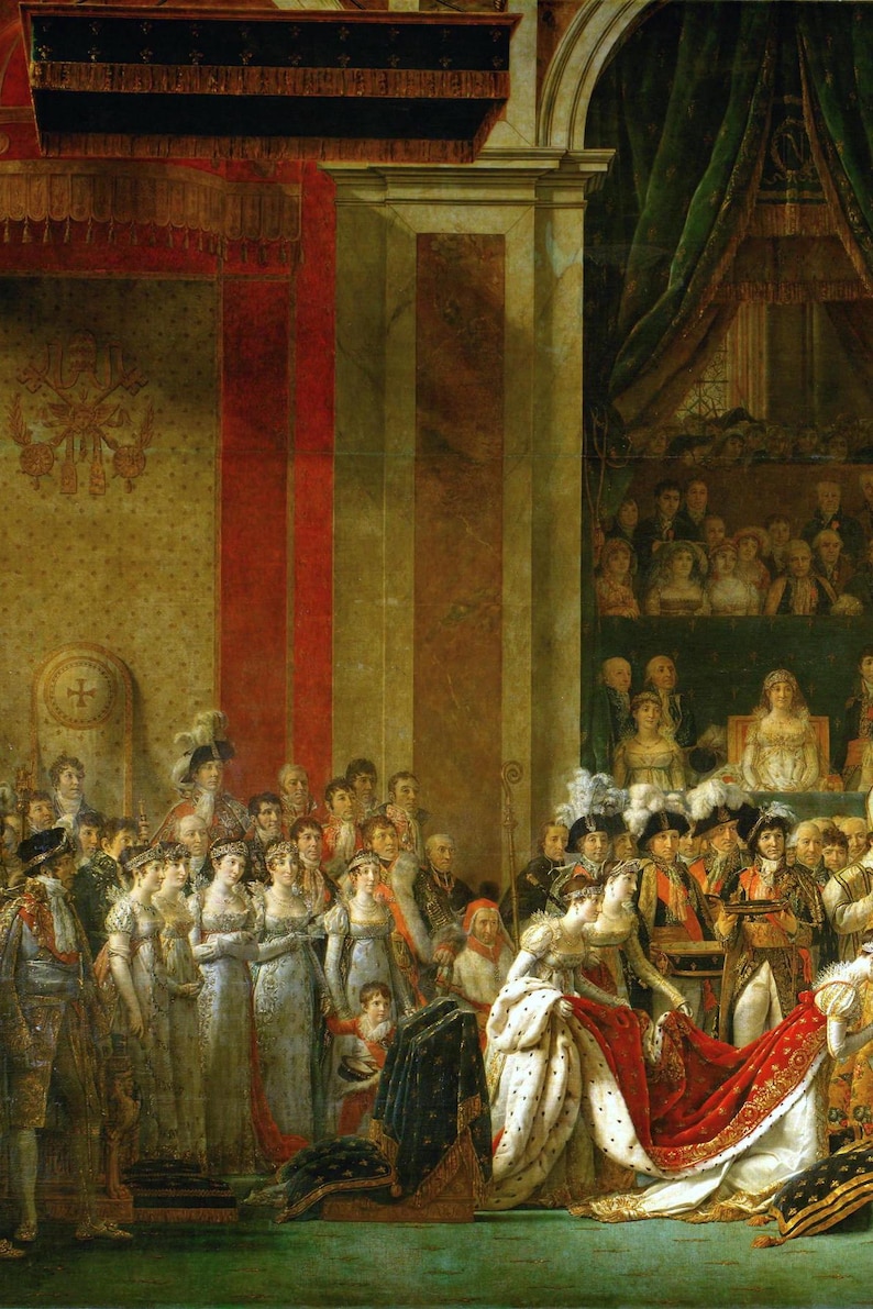 Oil Reproduction | Coronation of Napoleon by Jacques-louis David 1805 ...