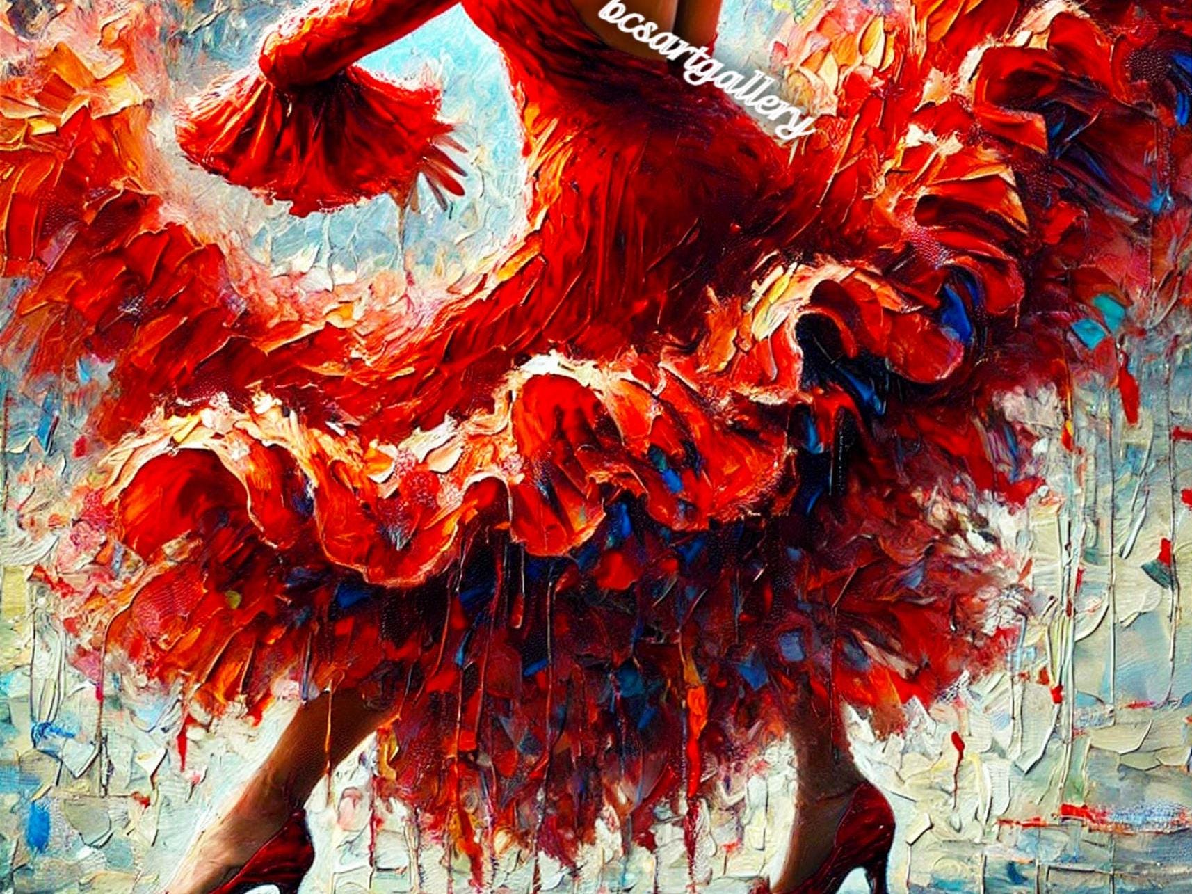 Spanish Dancer Original Oil Painting Creative Spanish Dancing Artwork ...