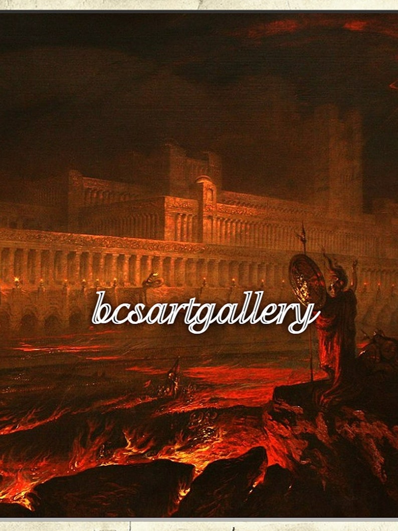 John Martin - Pandemonium 1841 Museum Quality Hand-painted Oil ...