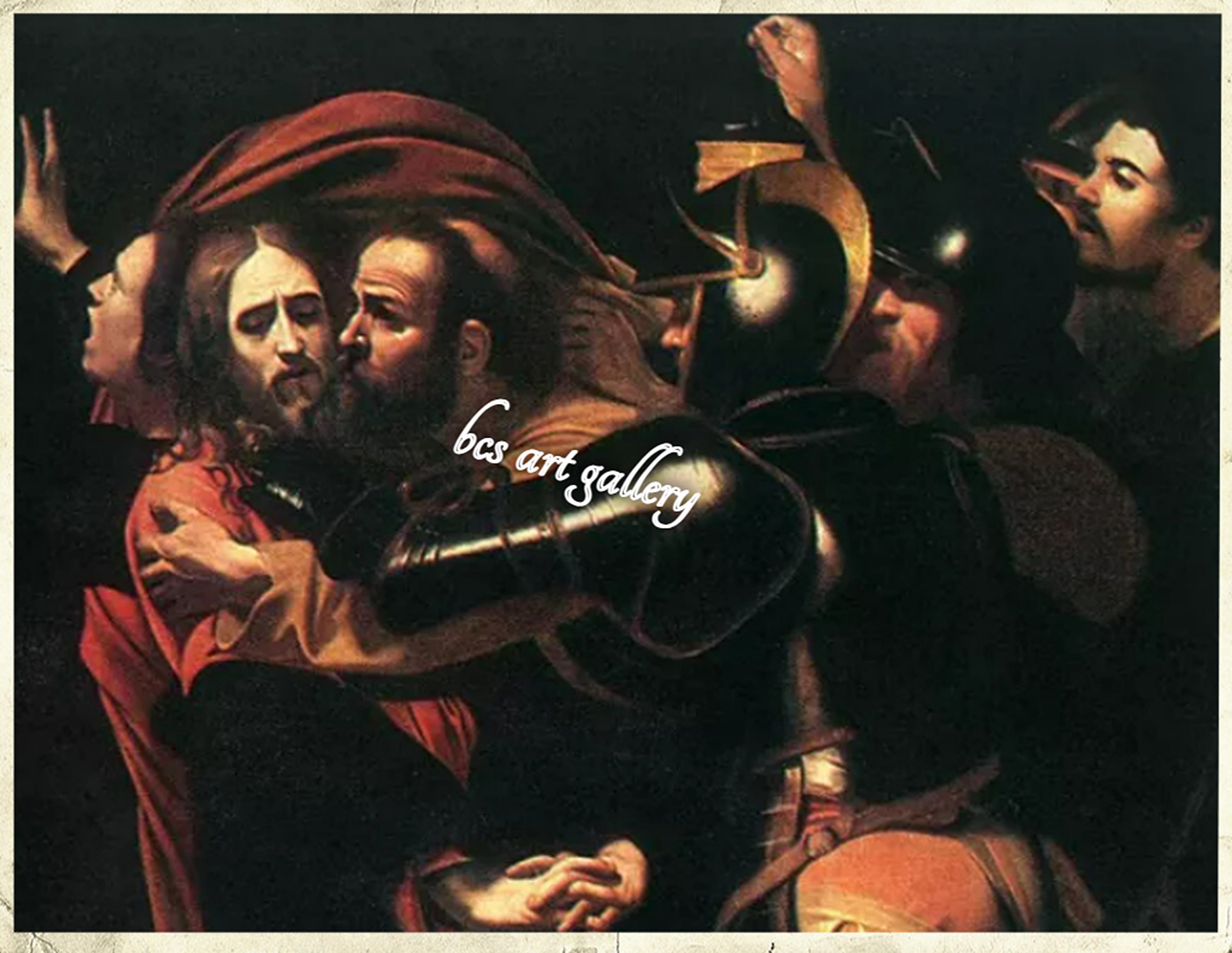 Caravaggio the Taking of Christ 1602 Museum Quality Hand-painted Oil ...