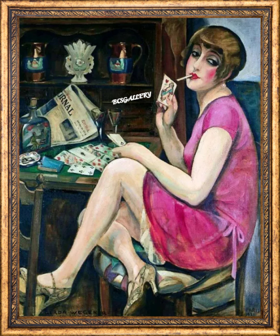 Gerda Wegener Queen of Hearts 1928 Museum Quality Hand Painted Oil ...