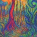 Original Mythara Painting | Vibrant Forest Painting | Hand-painted ...