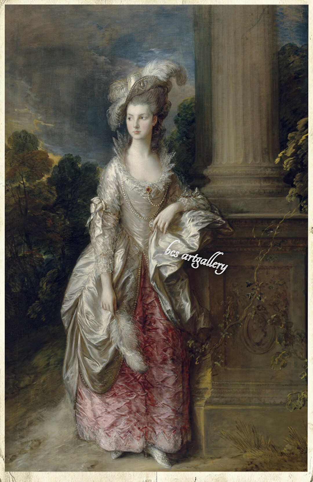 Portrait of Mrs Mary Graham Thomas Gainsborough Hand Painted Oil ...