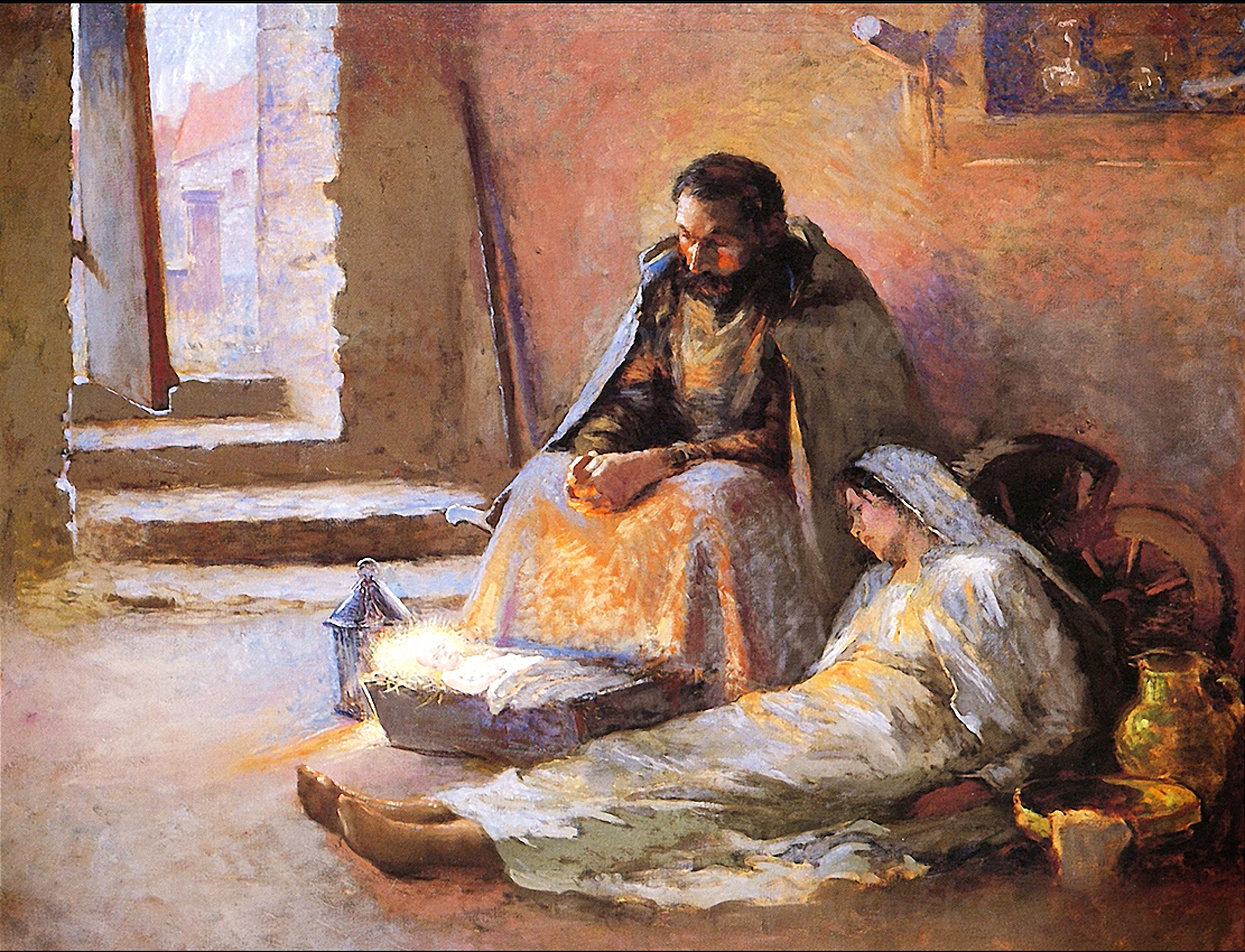 Gari Melchers the Nativity 1891 Museum Quality Hand-painted Oil ...