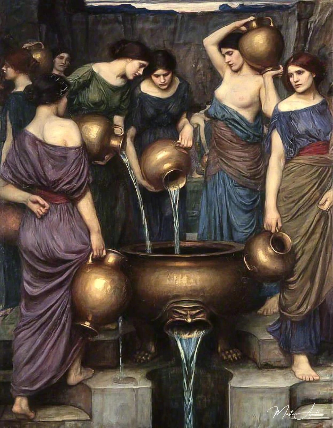 John William Waterhouse the Danaids (danaïdes) 1904 Hand-painted Oil ...