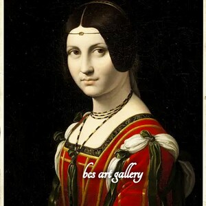 Leonardo Da Vinci La Belle Ferronnière Hand Painted Oil Reproduction ...