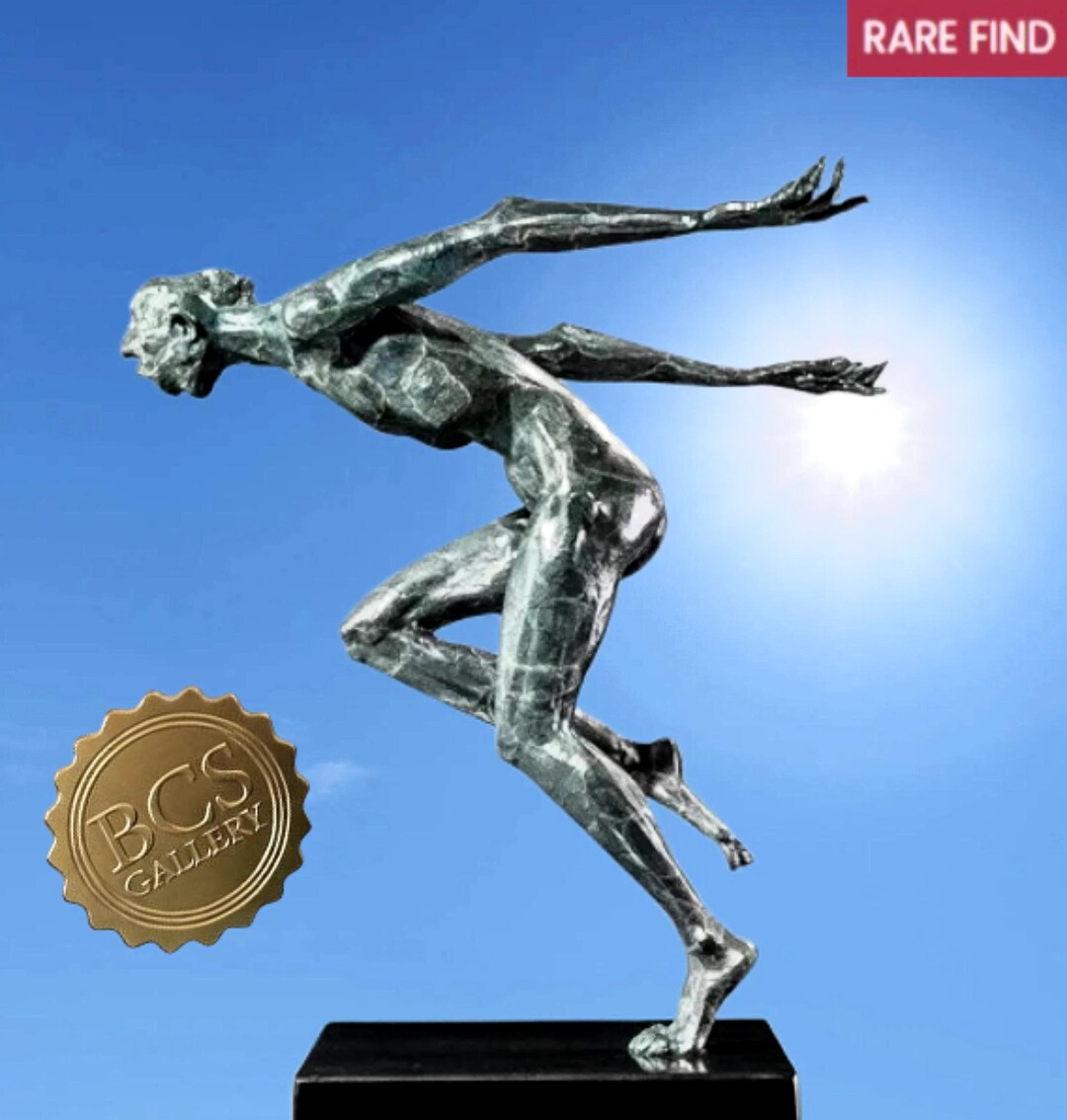 The Runner Original Surreal Bronze Sculpture the Sprinter Giacometti ...