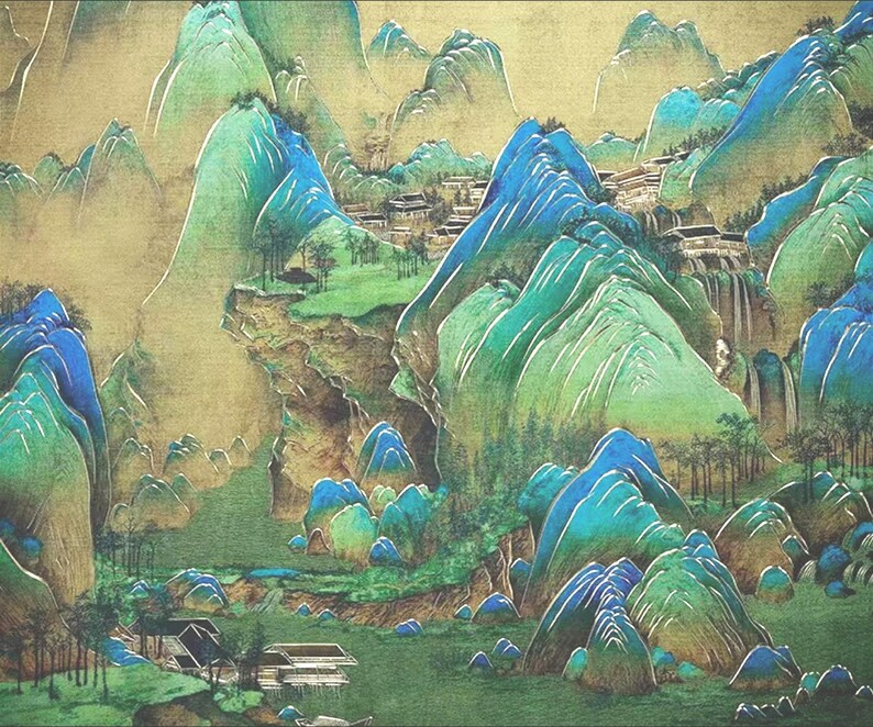 Copper Engraving Replica | A Thousand Miles of Rivers and Mountains by ...
