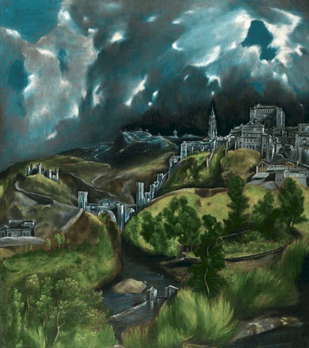 El Greco View of Toledo 1596 Hand Painted Oil Reproduction El Greco ...