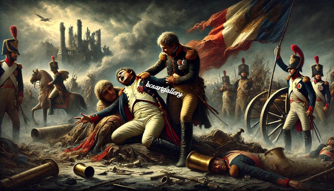 Napoleon's Betrayal by His Marshal Auguste De Marmont Original Oil ...