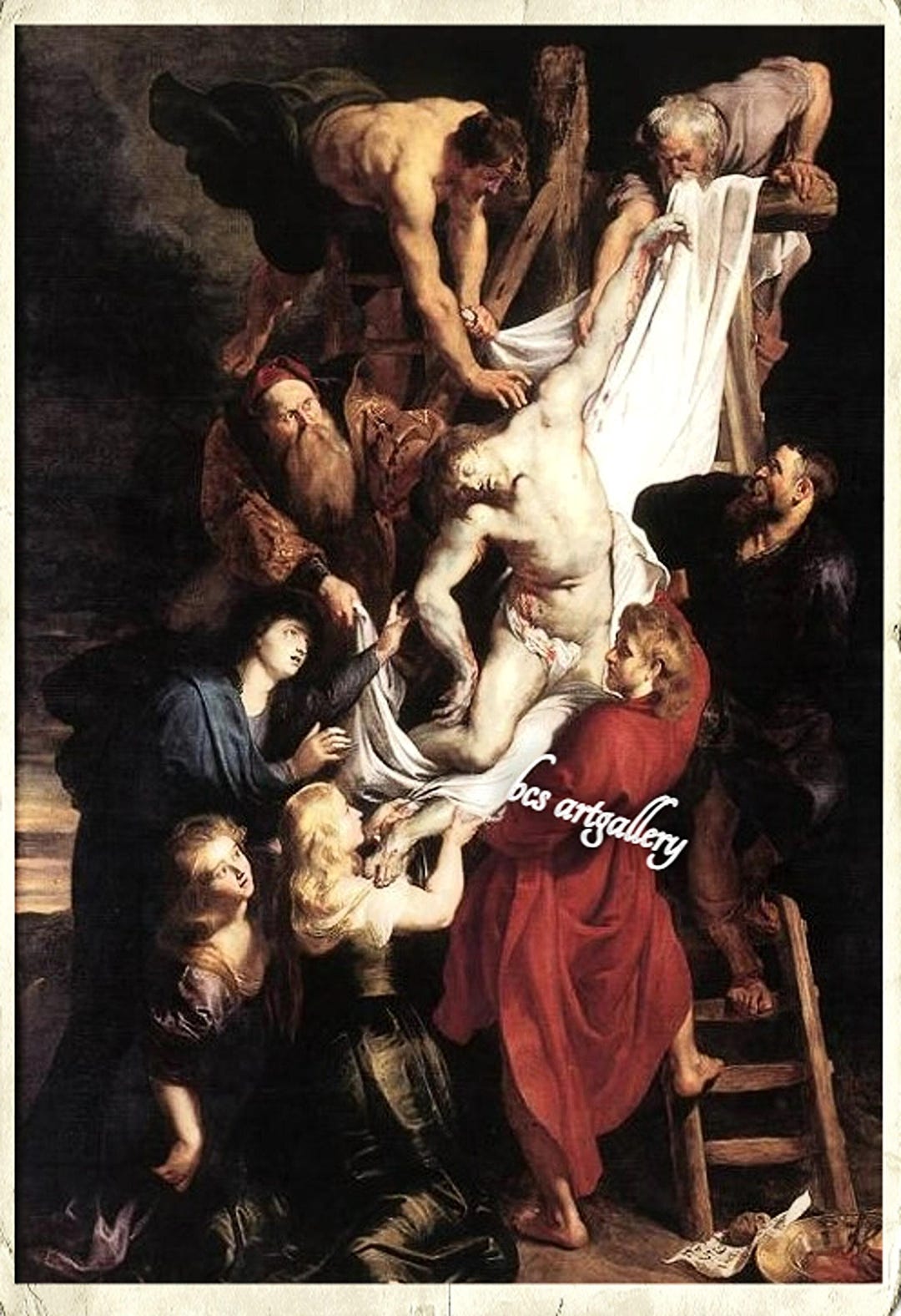 Oil Reproduction | Descent From the Cross by Peter Paul Rubens ...