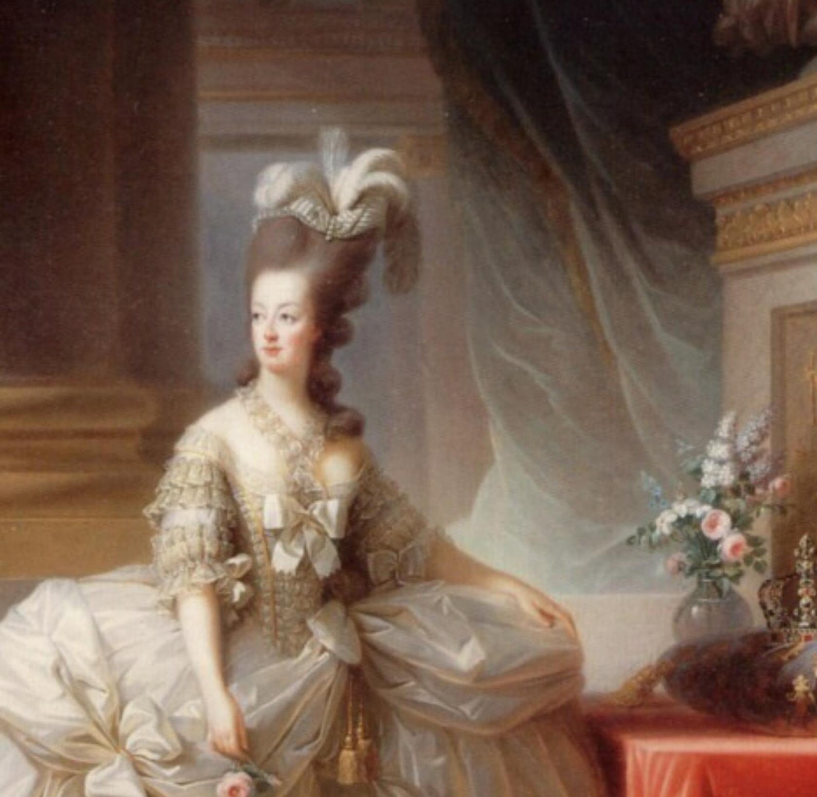 Elizabeth Vigee Le Brun - Marie Antoinette in Court Dress 1778 Hand ...