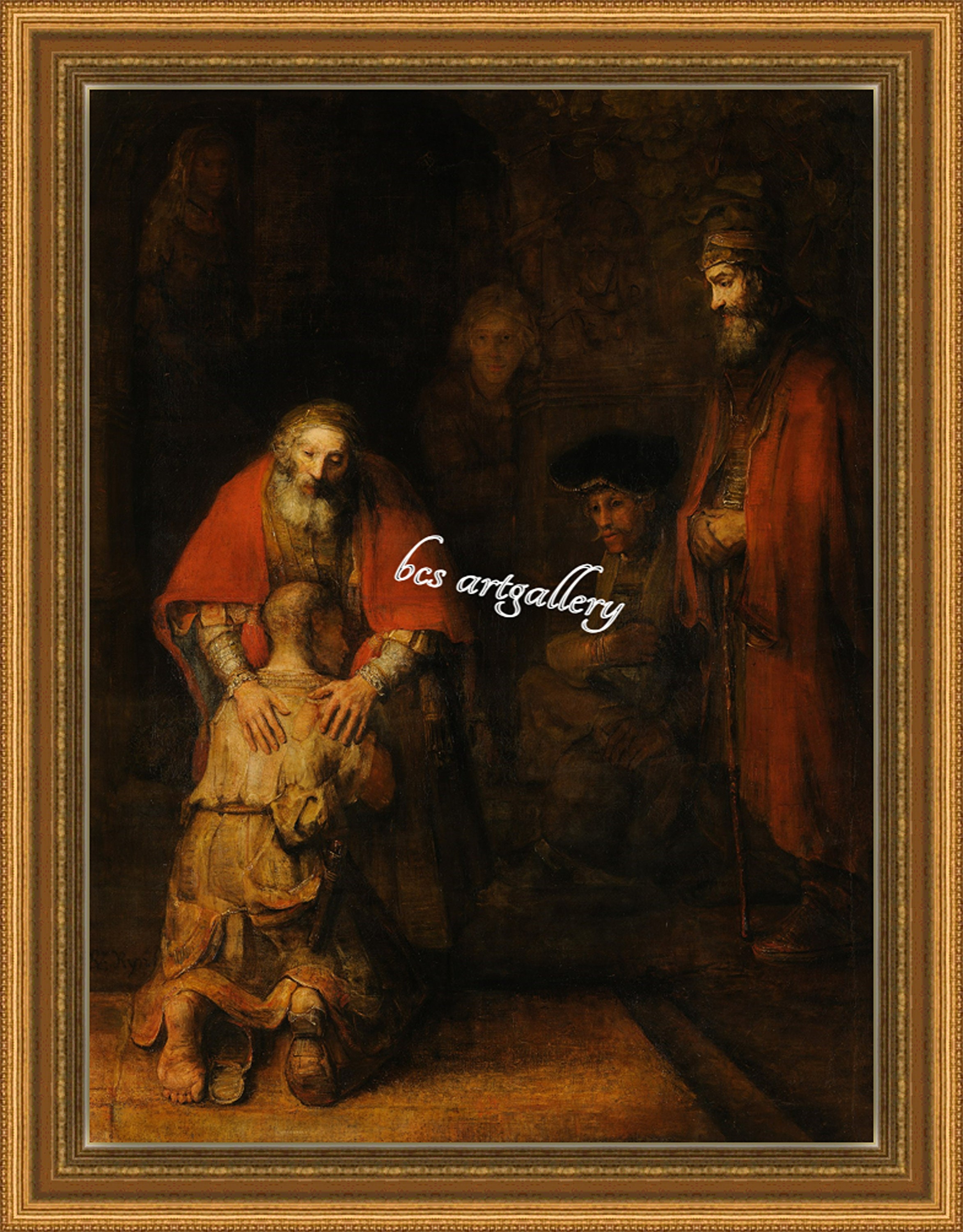 Hand Painted Rembrandt Return of the Prodigal Son Oil Reproduction - Etsy