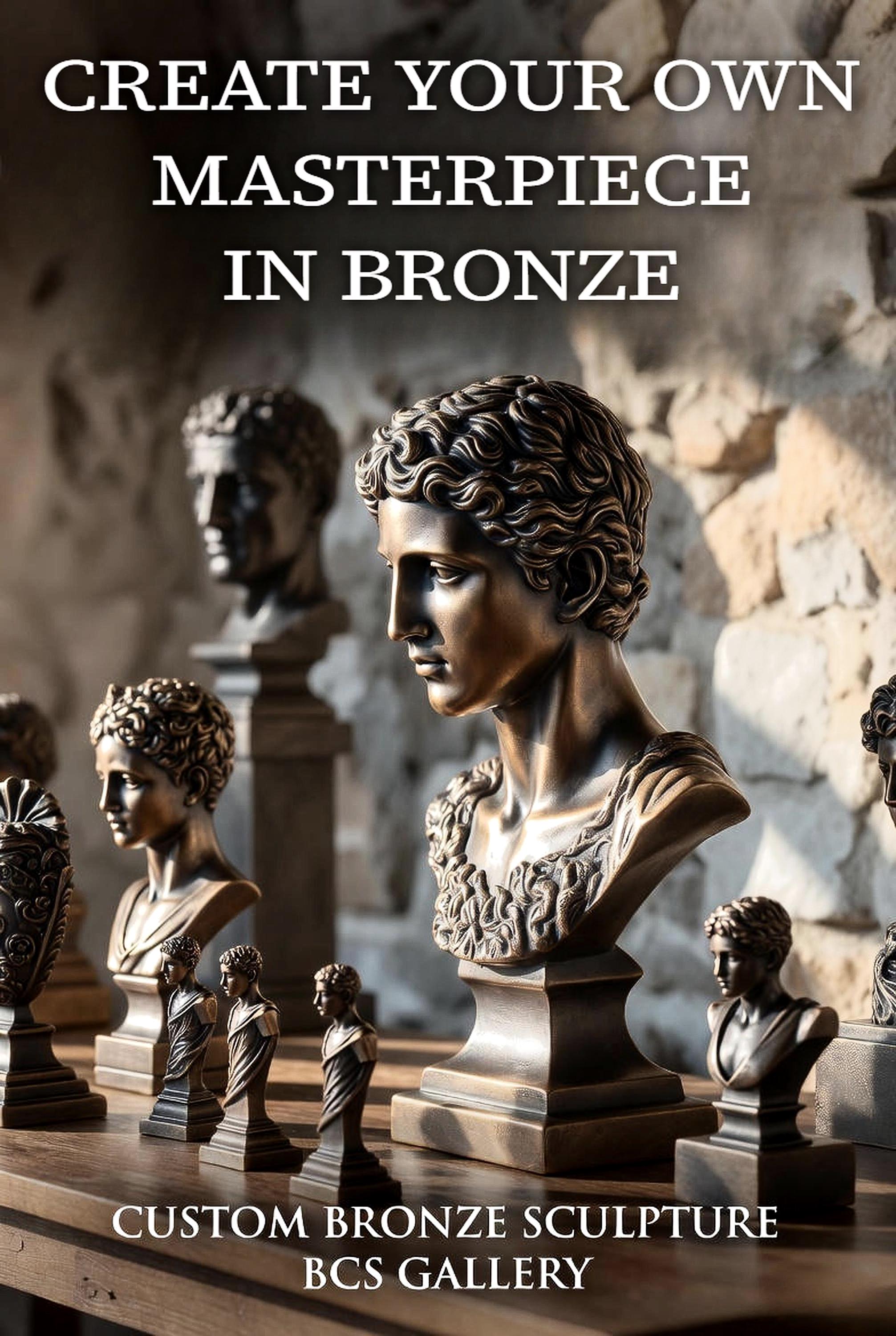 Custom Bronze Sculpture From Photos | Solid Cast Busts | Life Size ...