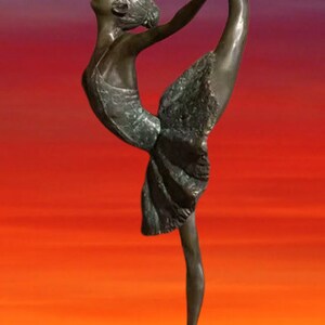 Dancer Large Surreal Bronze Sculpture 26in Abstract and Modernist ...