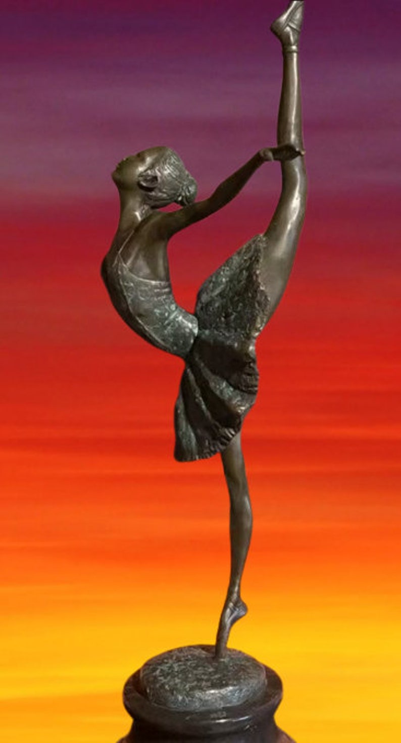 Dancer Large Surreal Bronze Sculpture 26in Abstract and Modernist ...
