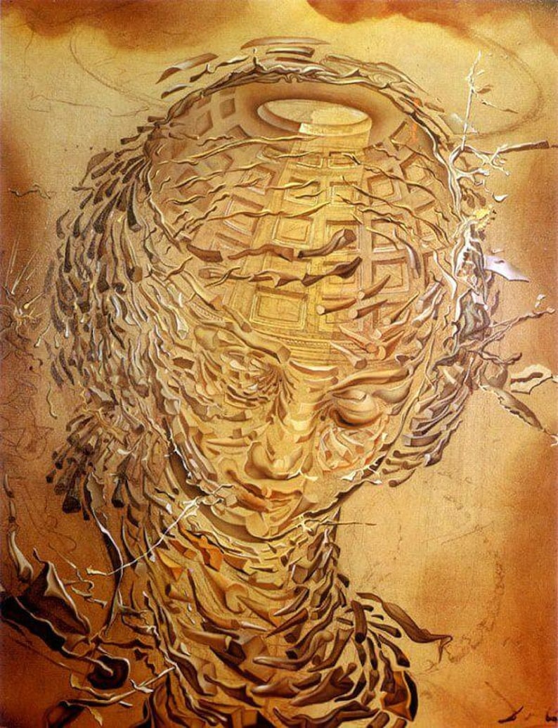 Salvador Dali - Raphaelesque Head Exploding 1951 Museum Quality Hand ...