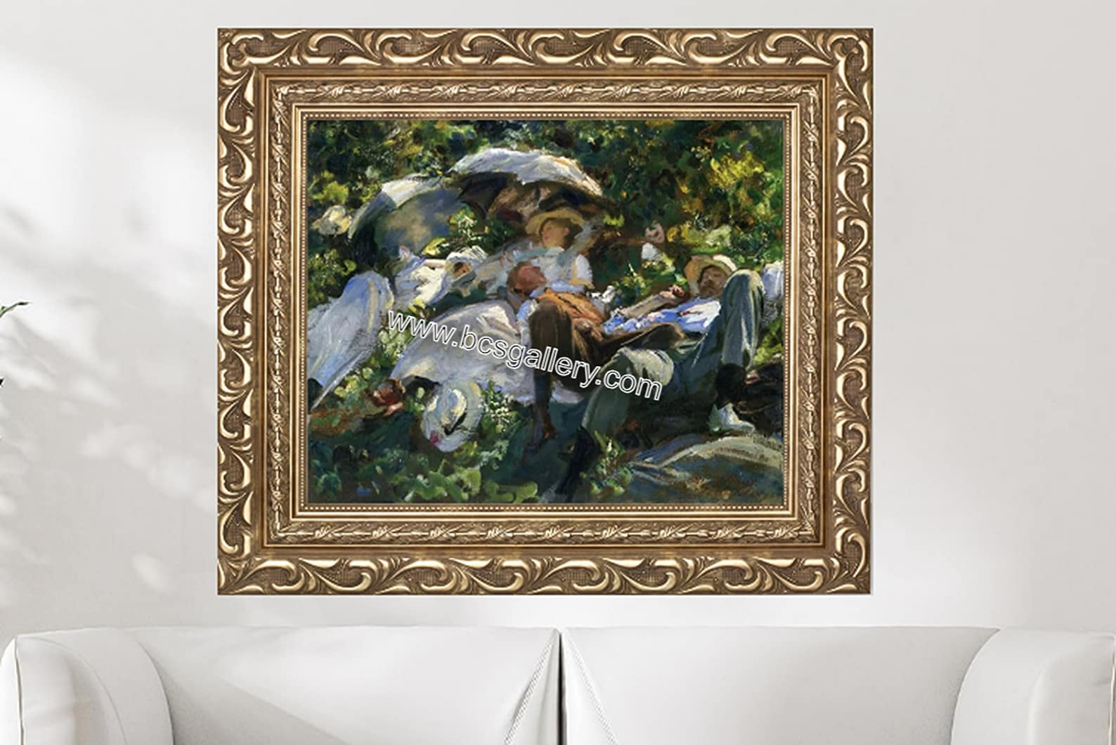 John Singer Sargent Group With Parasols 1904 A Siesta Hand Painted Oil ...