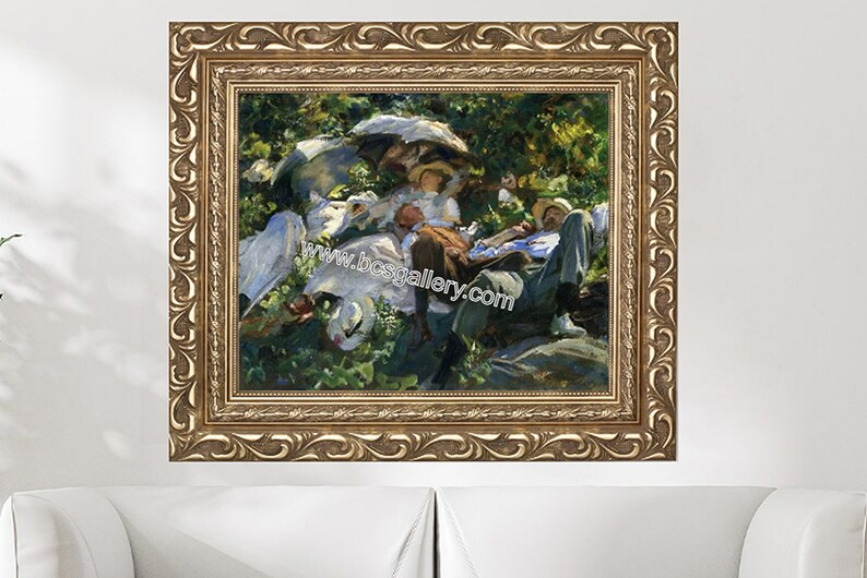 John Singer Sargent Group With Parasols 1904 A Siesta Hand Painted Oil ...