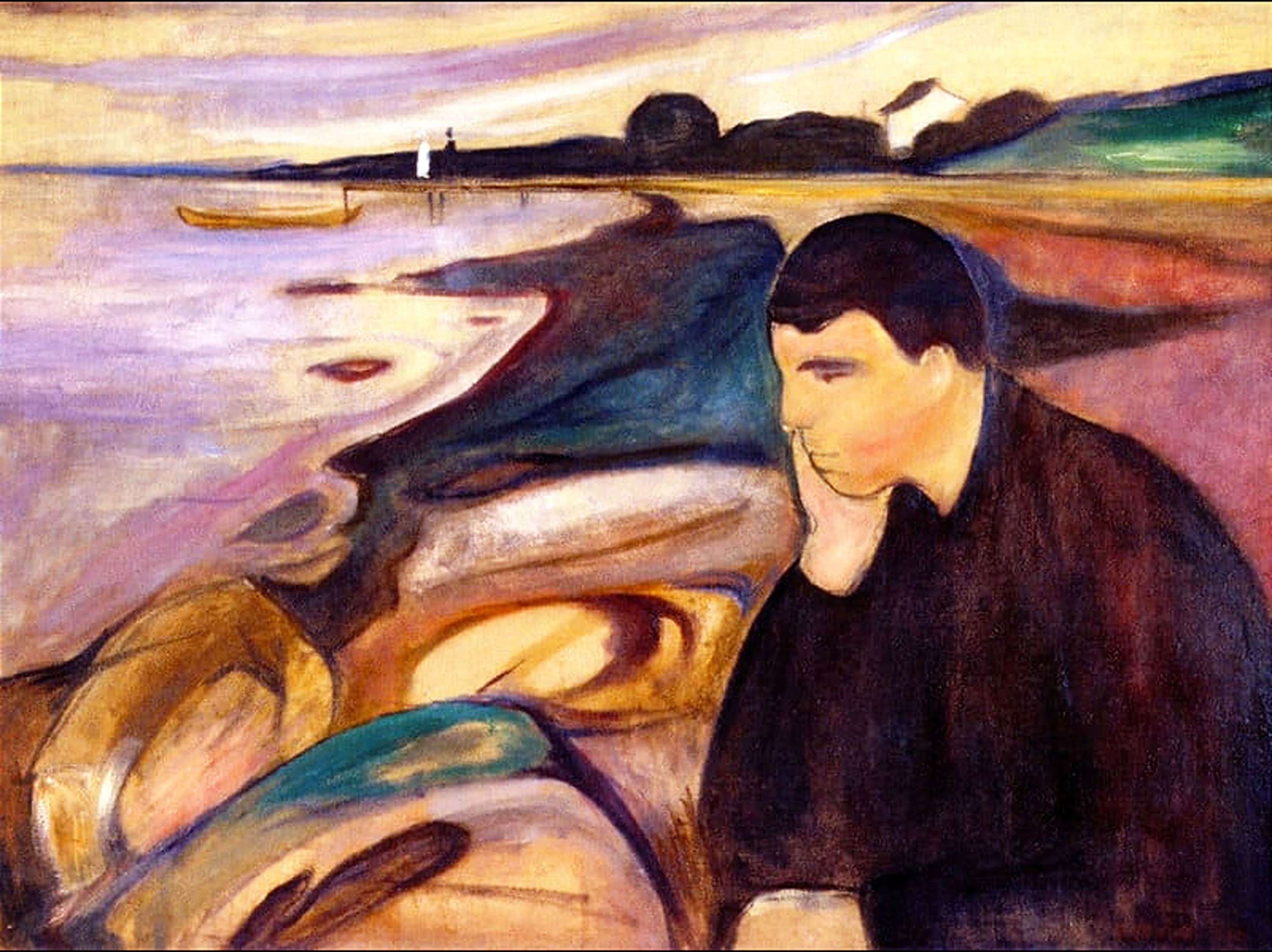 Melancholy Edvard Munch 1891 Jappe on the Beach Hand-painted Oil ...