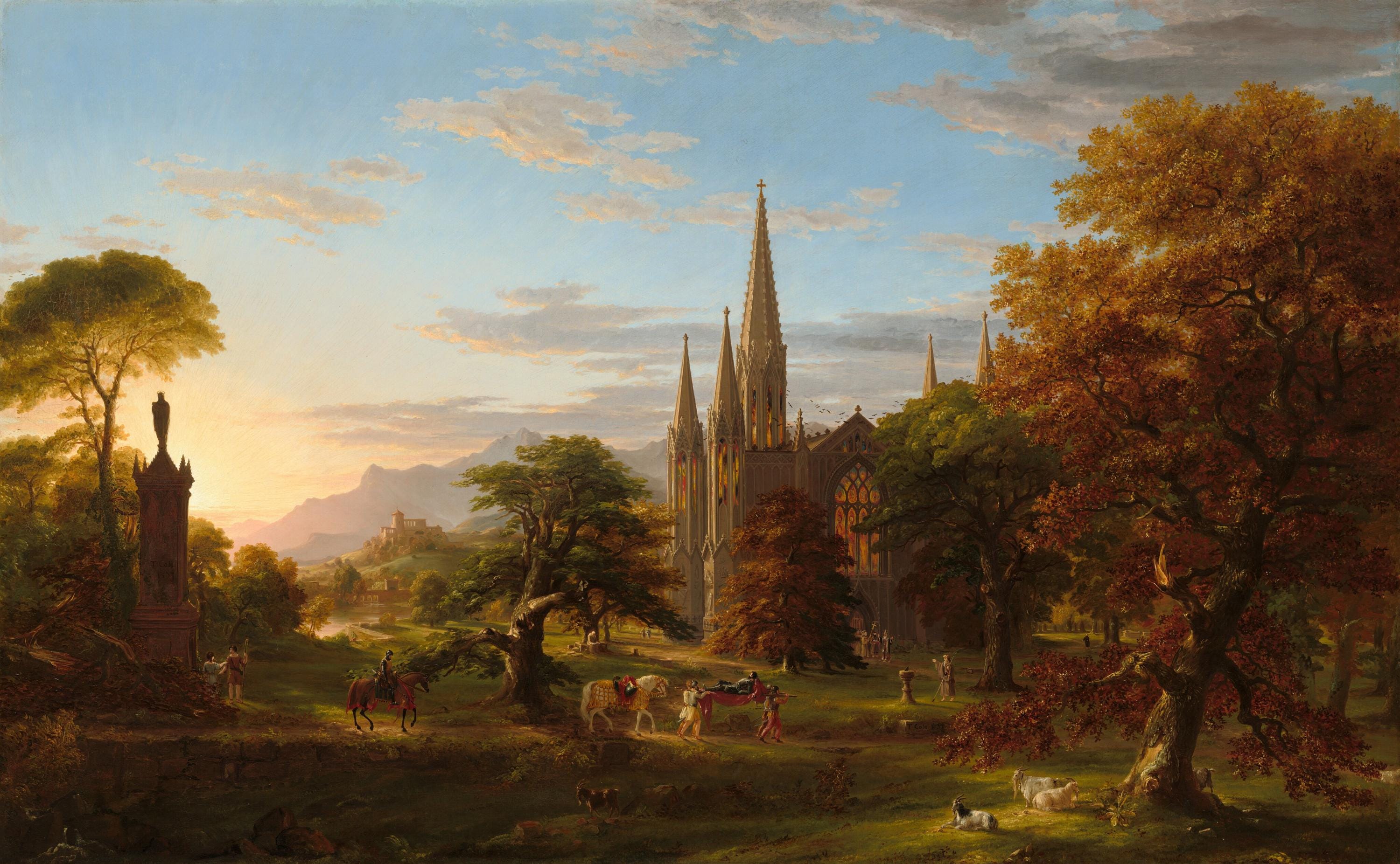 Thomas Cole - the Return 1837 Museum Quality Hand Painted Oil Painting ...