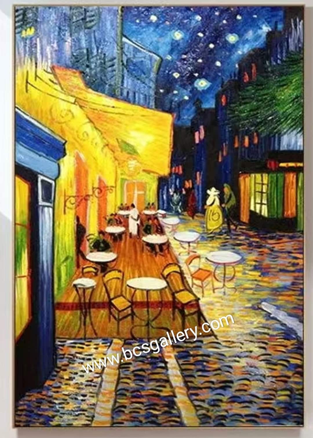 Vincent Van Gogh - Café Terrace at Night Café Le Soir 1888 Hand Painted ...