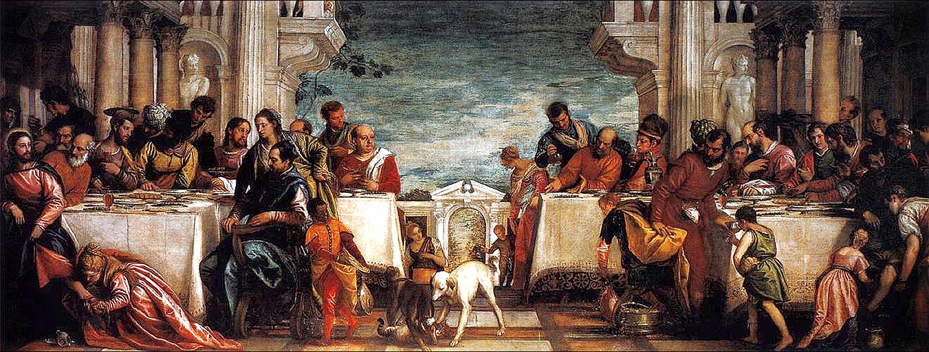 Paolo Veronese - the Feast in the House of Simon the Pharisee 1570 Hand ...