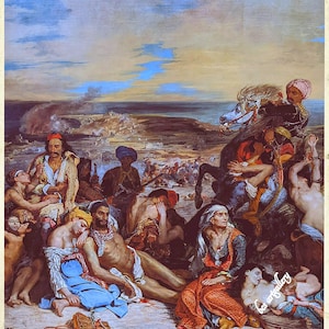 Eugene Delacroix - the Massacre at Chios 1824 Museum Quality Hand ...