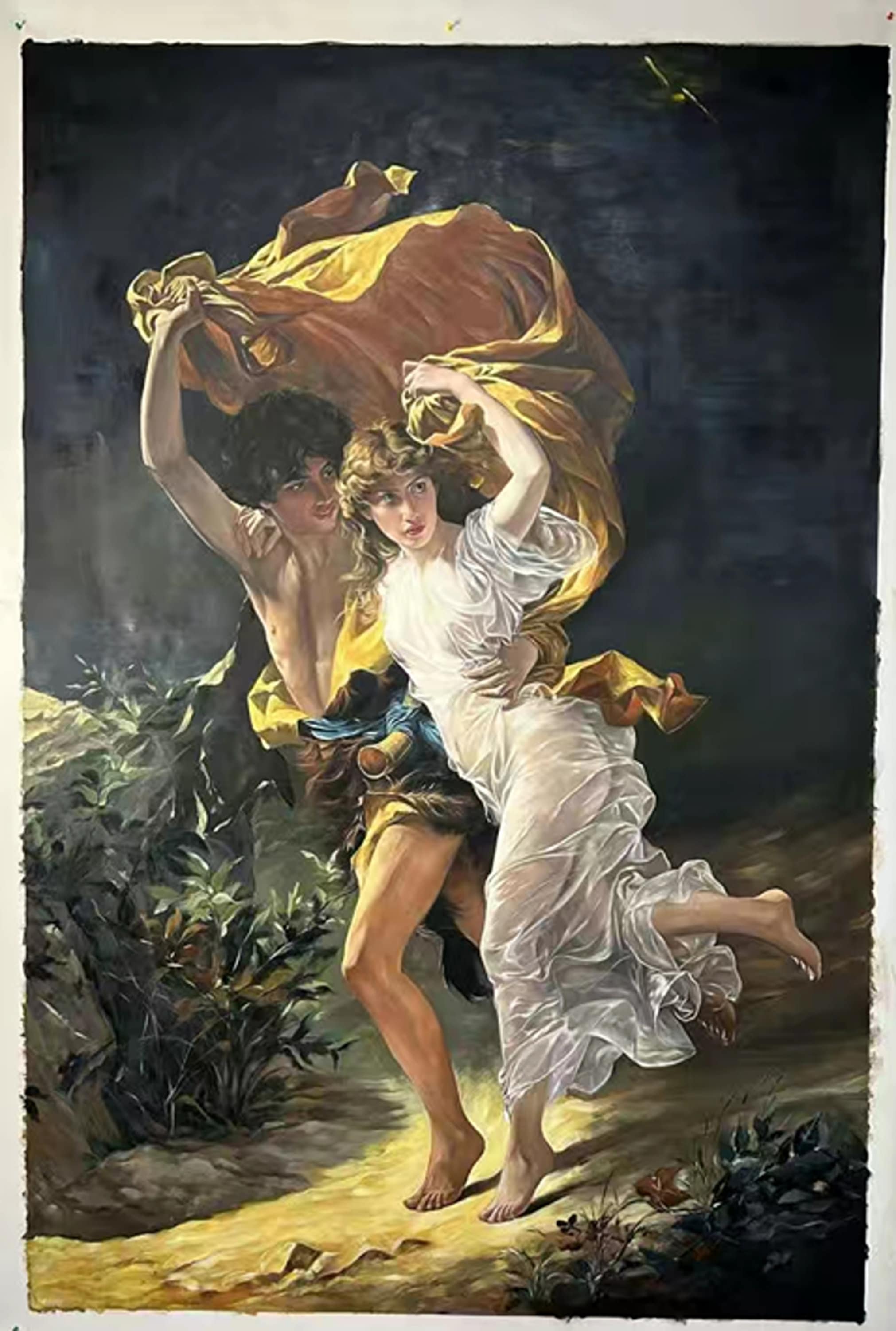 Pierre-auguste Cot the Storm 1880 Museum Quality Hand Painted Oil ...