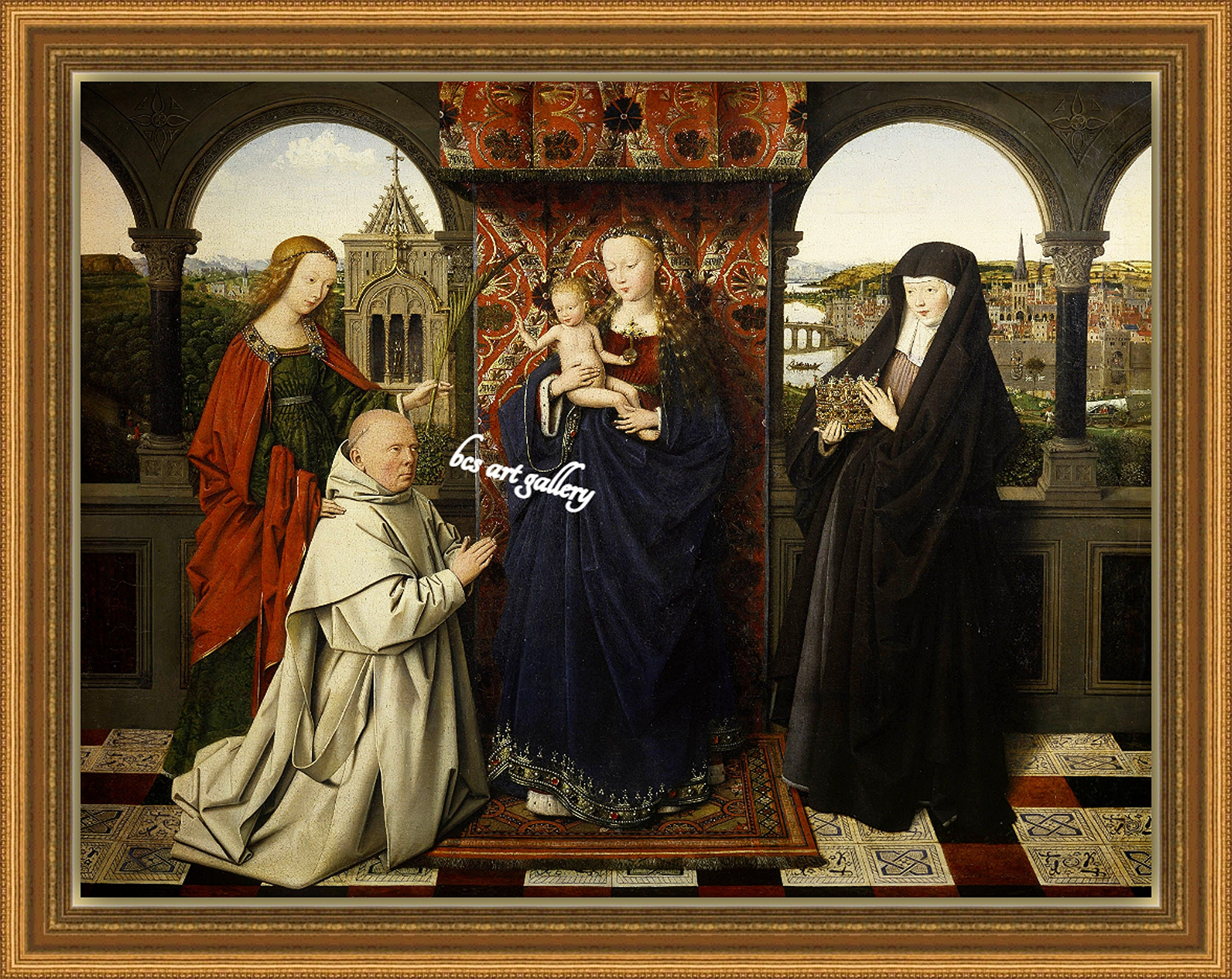 Madonna of Jan Vos Oil Painting Reproduction, Jan Van Eyck Masterpiece ...