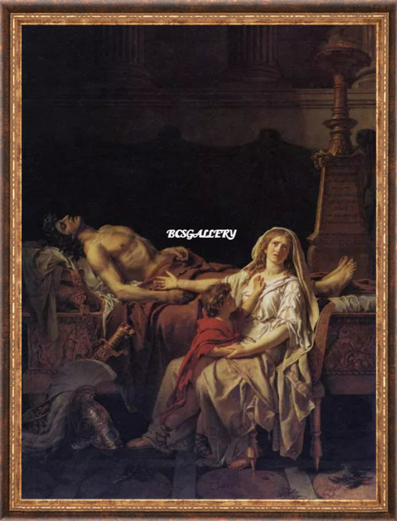 Jacques-louis David Andromache Mourning Hector 1783 Reproduction ...