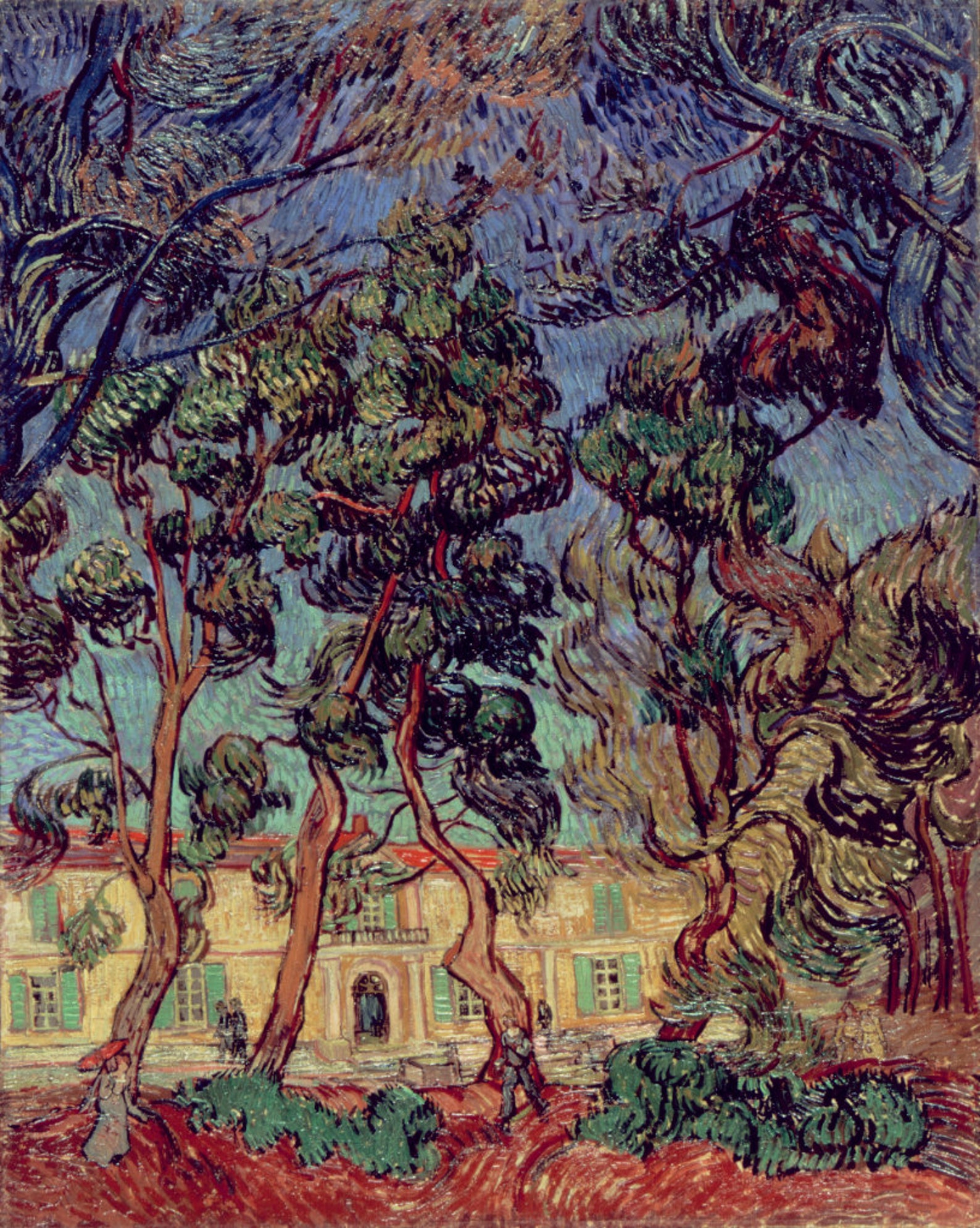Vincent Van Gogh Hospital at Saint Remy 1889 Grounds of the Asylum ...