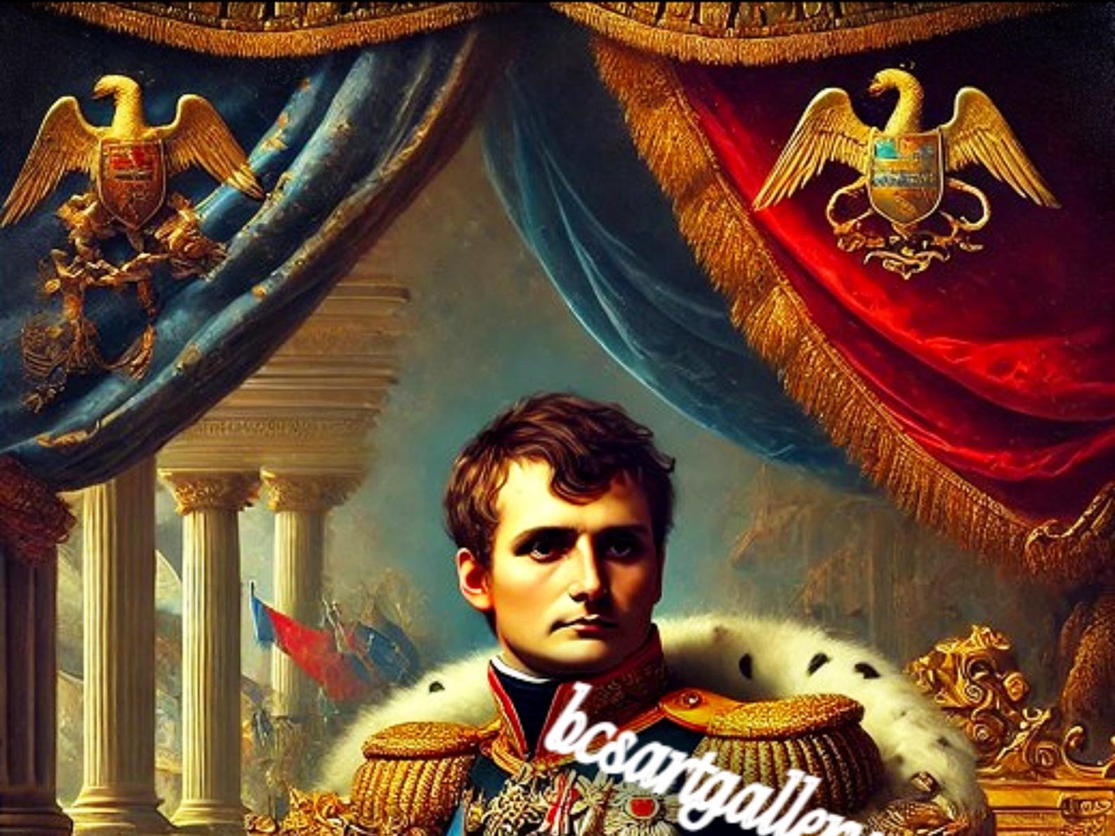 Emperor Napoleon I in Coronation Original Oil Painting on Canvas 100% ...