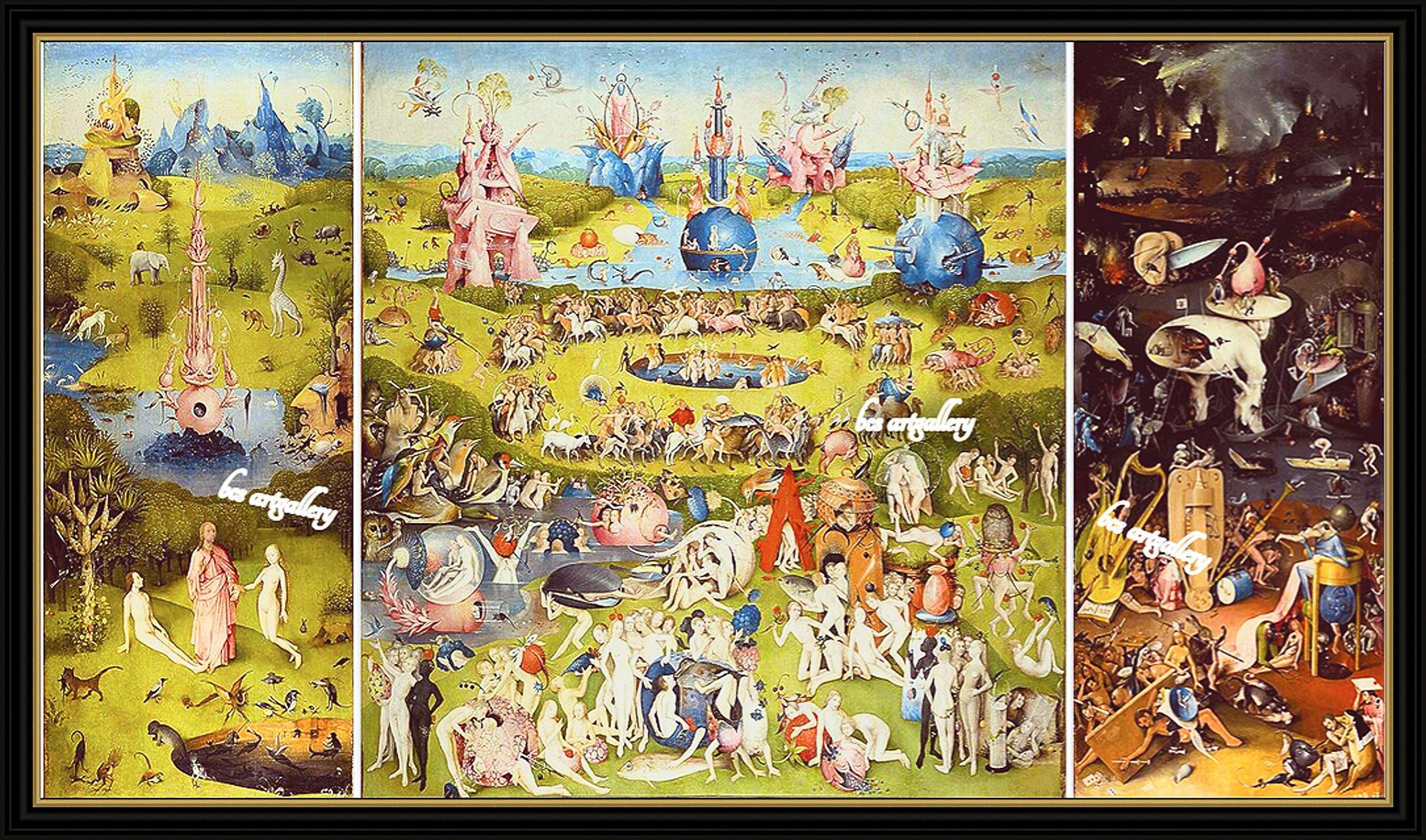 Hieronymus Bosch the Garden of Earthly Delights Triptych Hand-painted ...