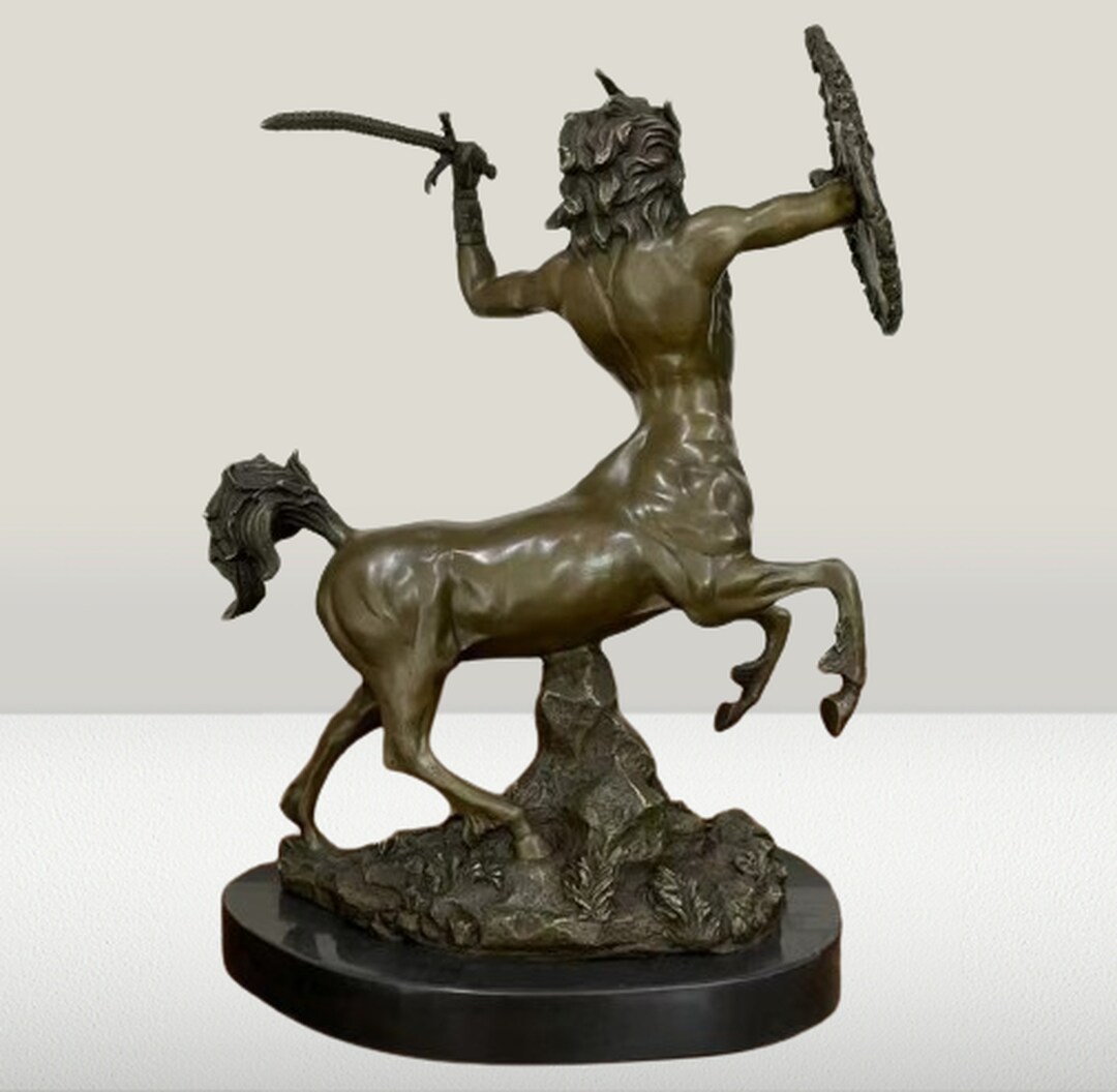Antoine-louis Barye Centaur Bronze Statue 17in Large Animal Bronze ...