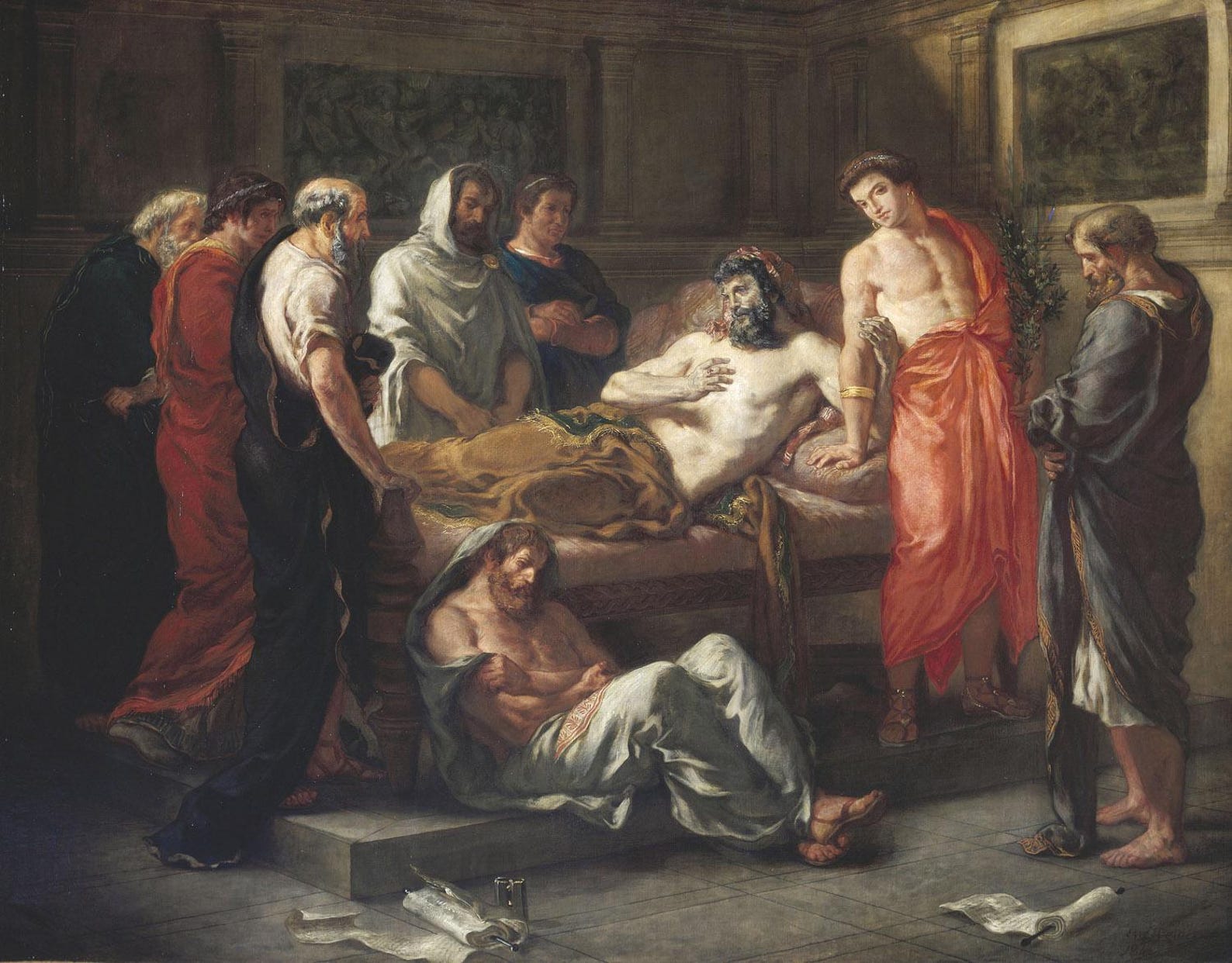 Last Words of the Emperor Marcus Aurelius Eugène Delacroix 1844 Museum ...