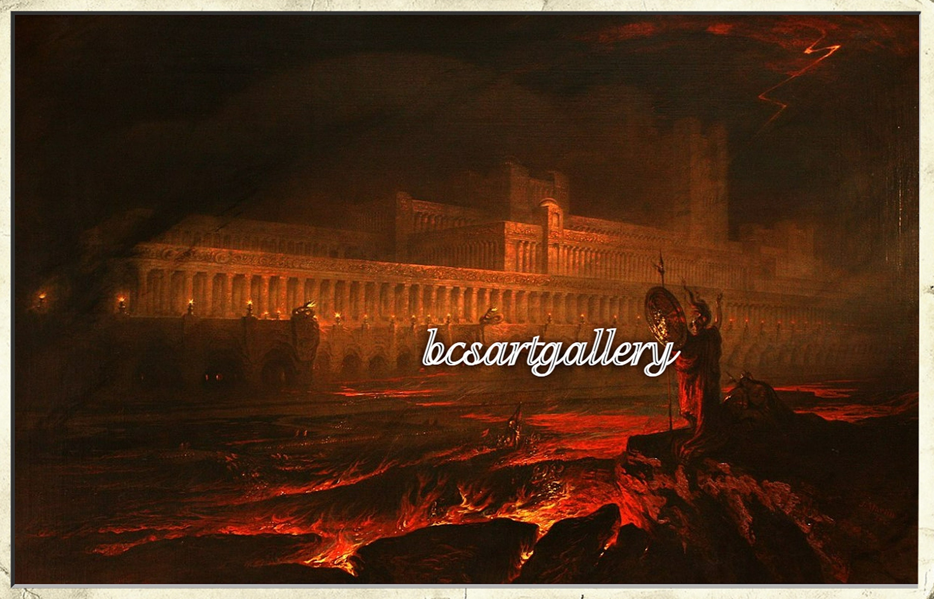 John Martin - Pandemonium 1841 Hand-painted Oil Reproduction Paradise ...