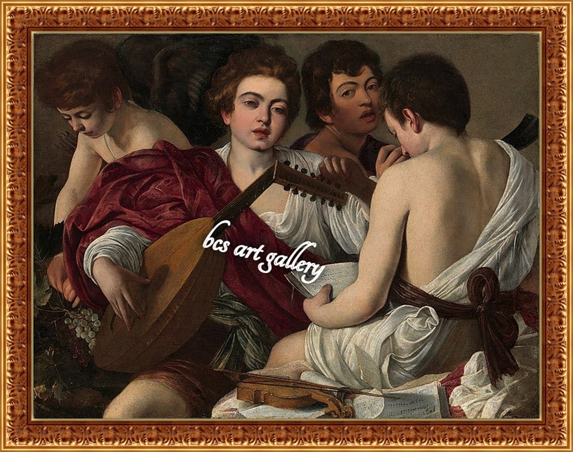 Caravaggio Musicians 1595 Concert of Youths Museum Quality Hand Painted ...