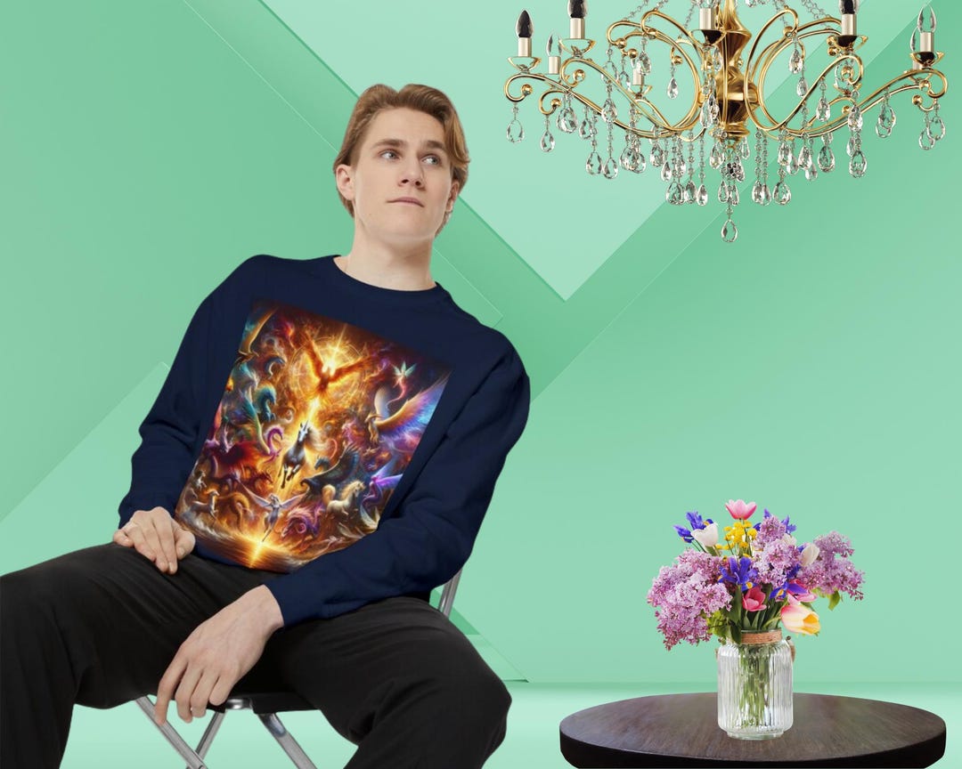 Mythical Unisex Beasts Sweatshirt Greek Mythology Bookish Garment-dyed ...