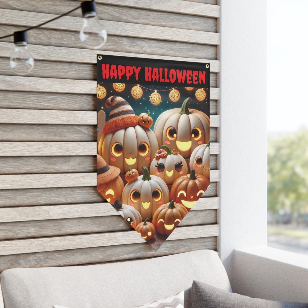Spooky Halloween Pennant Banner 36x48 Inch Durable Vinyl Banner With ...