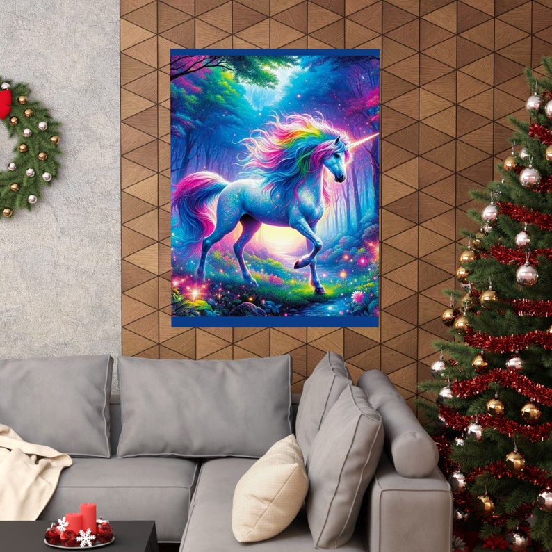 Enchanted Unicorn Poster - Vibrant Wall Art for Kids' and Adults ...