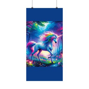 Enchanted Unicorn Poster - Vibrant Wall Art for Kids' and Adults ...