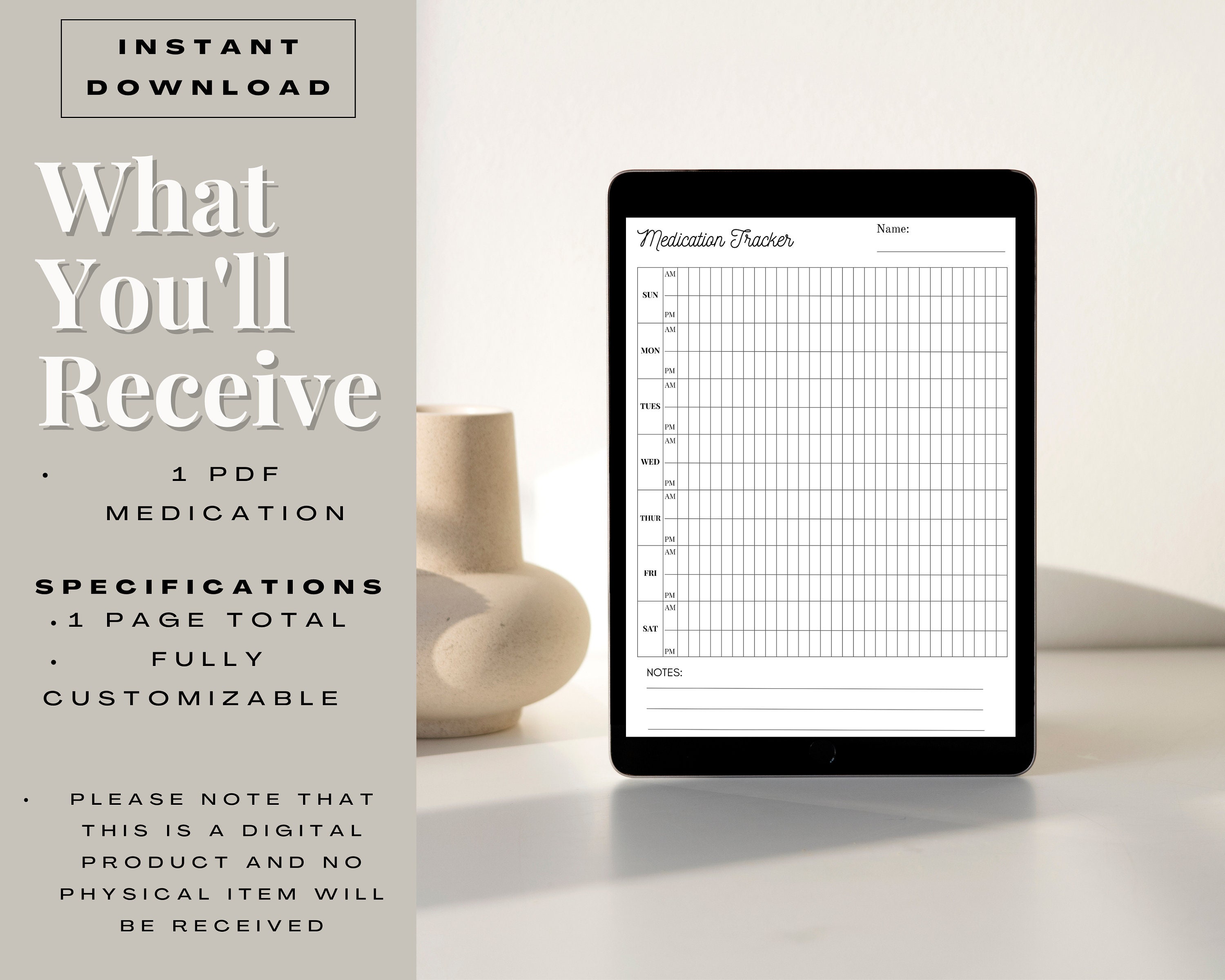Medication List Template | PDF Fillable Medication List | Medication ...