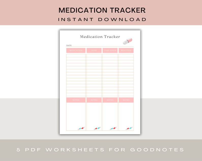 Medicine Tracker | Medication Tracker | Medicine Log | Medication List ...