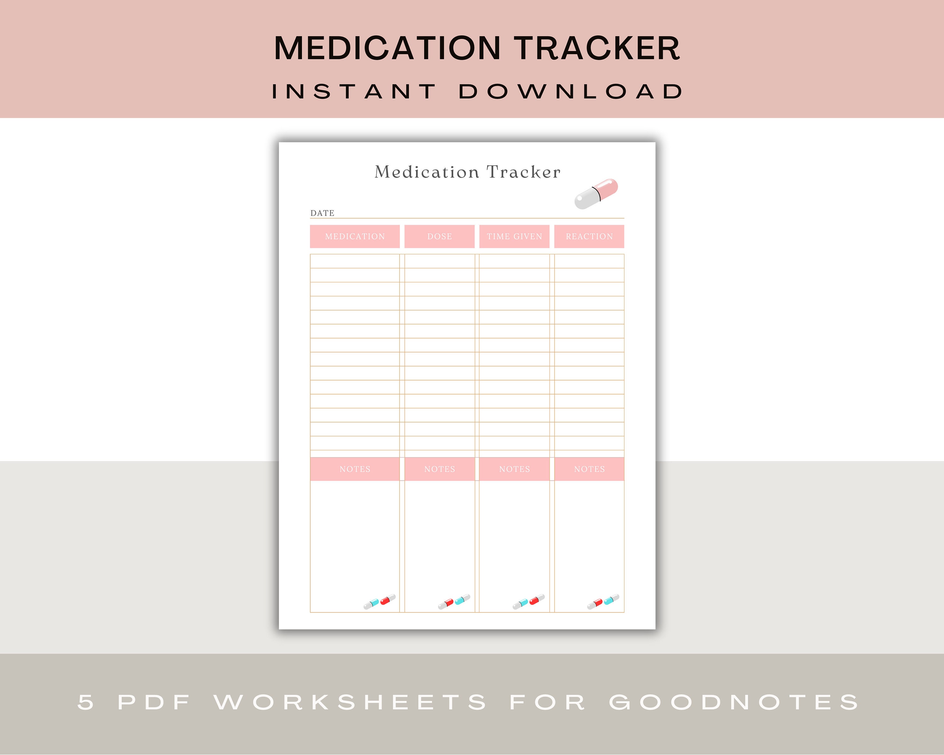 Medicine Tracker | Medication Tracker | Medicine Log | Medication List ...
