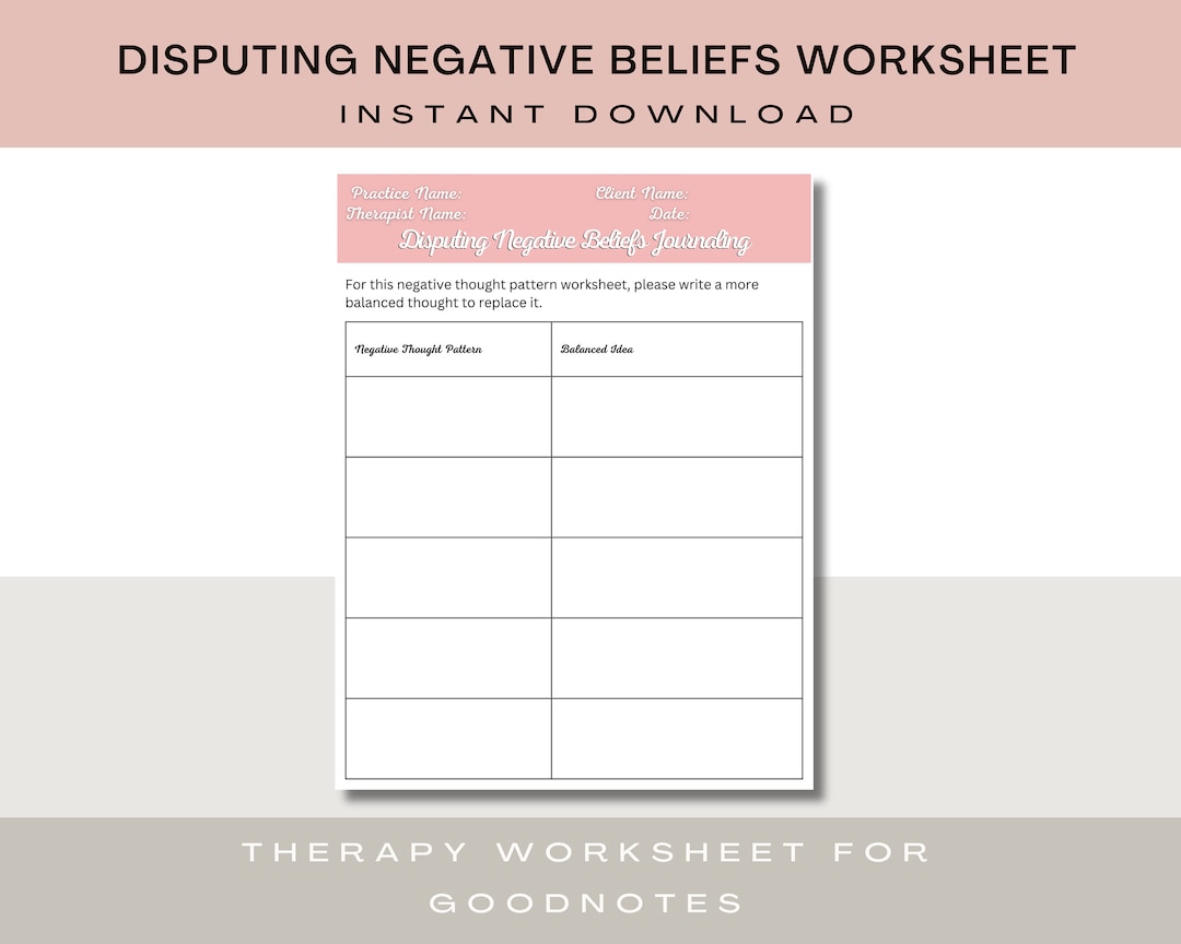 Intrusive Thoughts Worksheet | Anxiety Worksheet | Self-help Journaling ...
