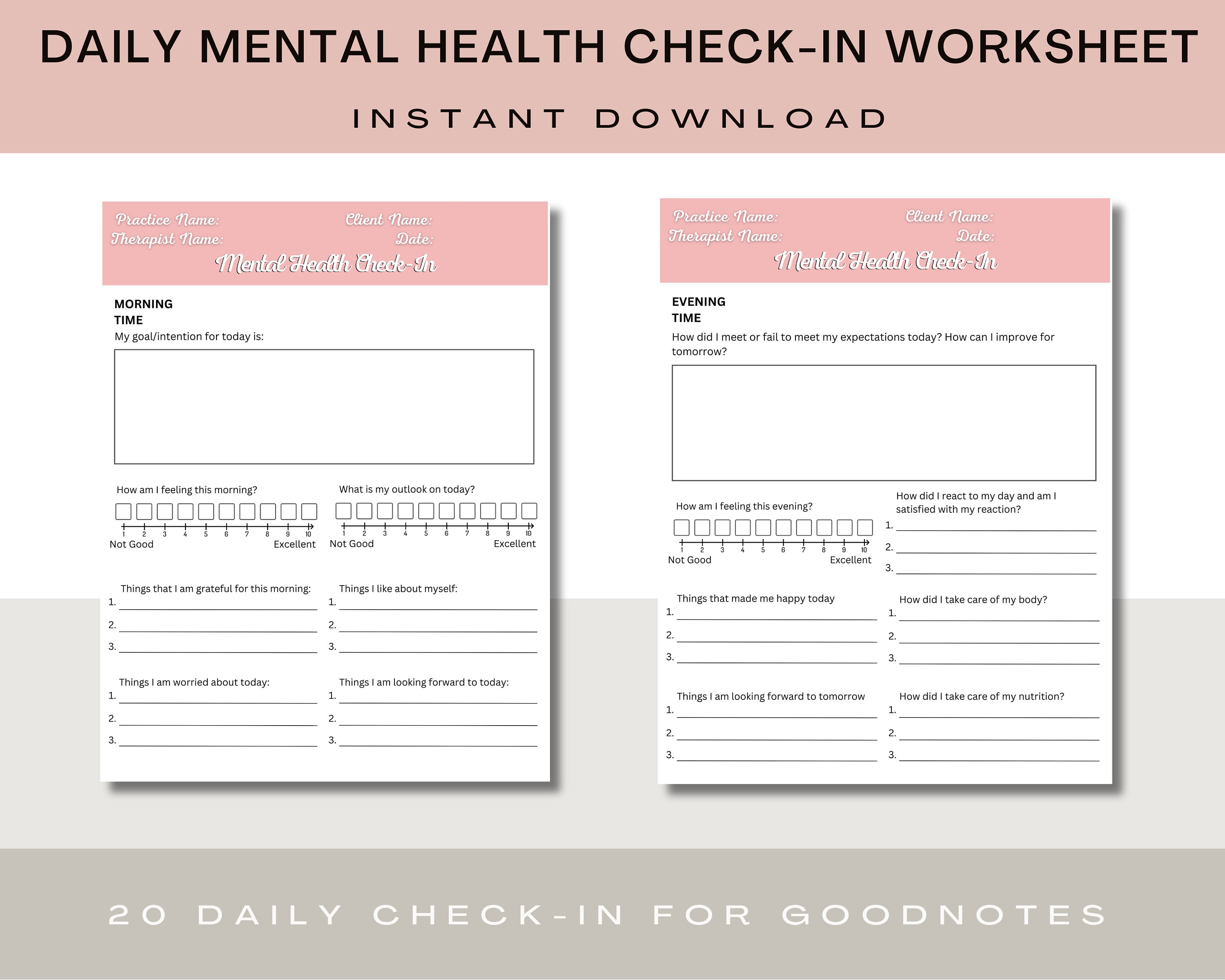 Daily Mental Health Check-in Mental Health Journaling Mental Health ...