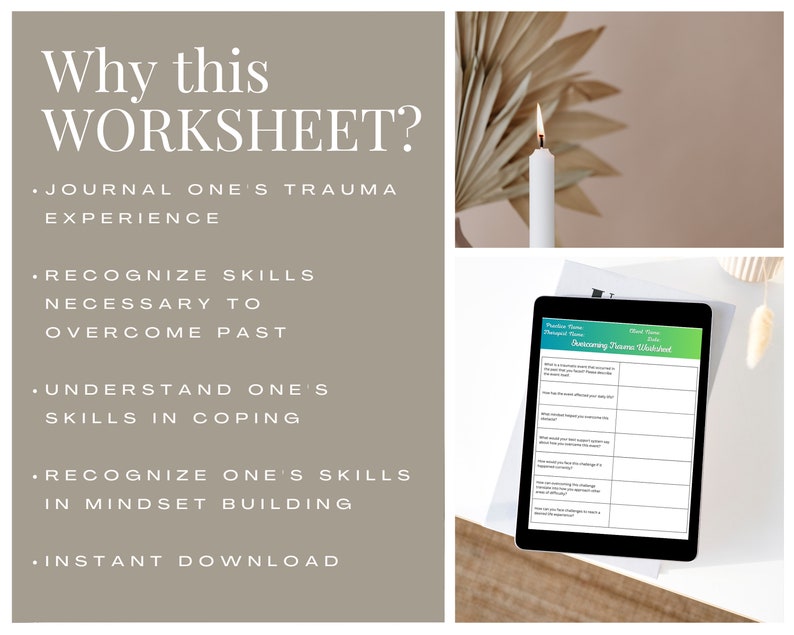Trauma Journaling Worksheet | Trauma Therapy | PTSD Processing - Etsy