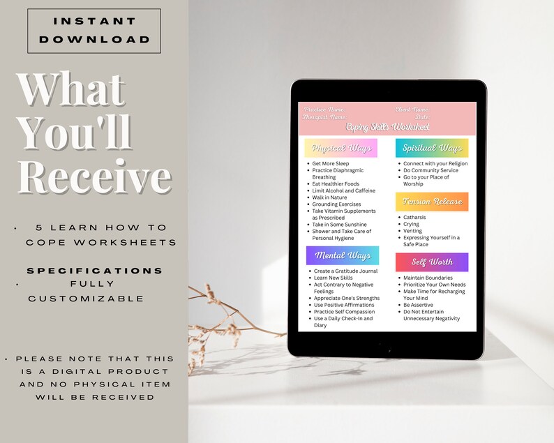 How to Cope Worksheet | Mental Health Self Help PDF | Therapist ...